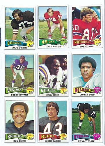 1975 TOPPS FOOTBALL 9 CARD LOT | eBay