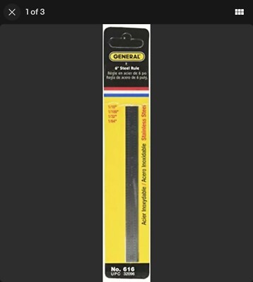 General Tools 616 Flexible Industrial Straight Edge Ruler 6-Inches ...