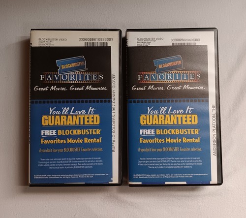 (2) Vintage Blockbuster Favorites Clamshell Cases W/Movies VHS Rental ...