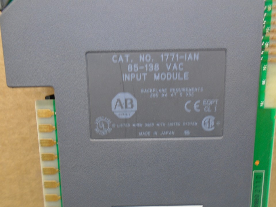 1771-IAN Allen Bradley PLC 5 AC Input Module 1771-1AN E61 | eBay