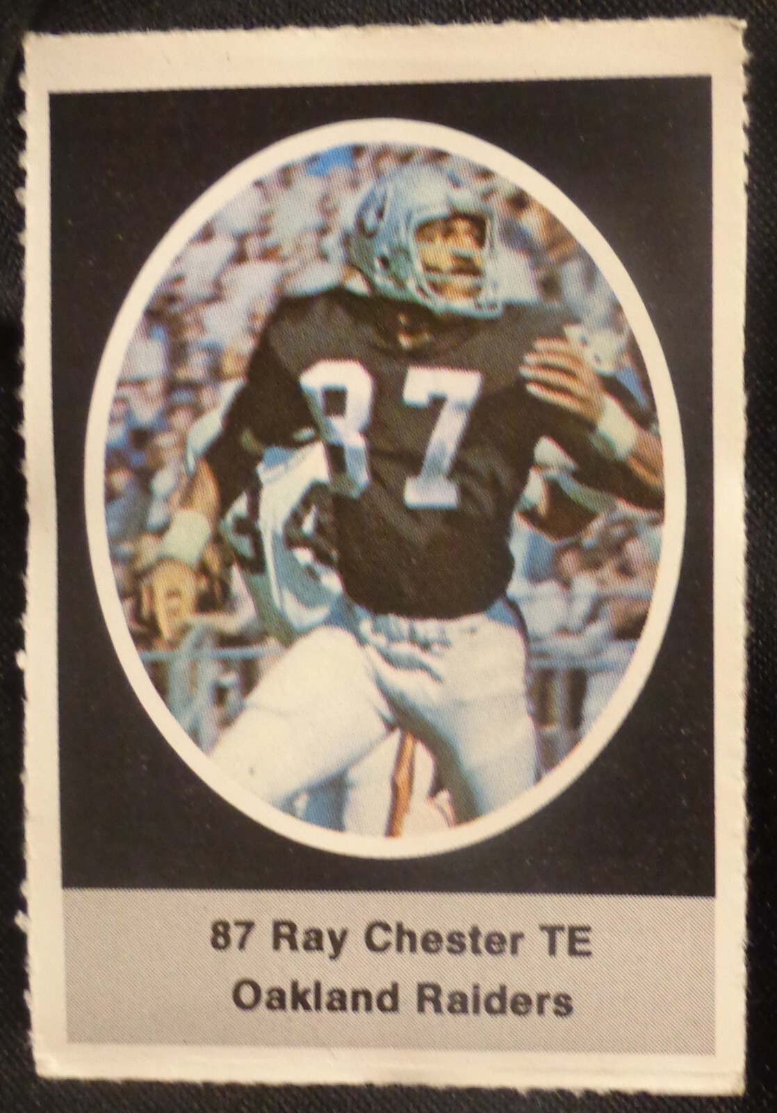 1972 Sunoco Football Card - Raiders Raymond Chester - Morgan State ...
