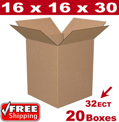 20 - 16x16x30 Cardboard Boxes Mailing Packing Shipping Box Corrugated ...