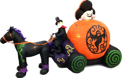 12ft Gemmy Airblown Inflatable Prototype Halloween Ghost Coach #220284 ...