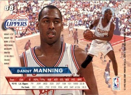1993-94 Ultra Los Angeles Clippers Basketball Card # 88 Danny Manning MINT | eBay