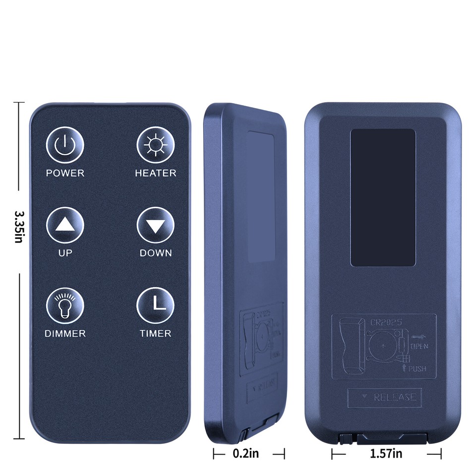 GW-6088TBT GW-6078TBT Remote Control For Great World Electric Fireplace ...