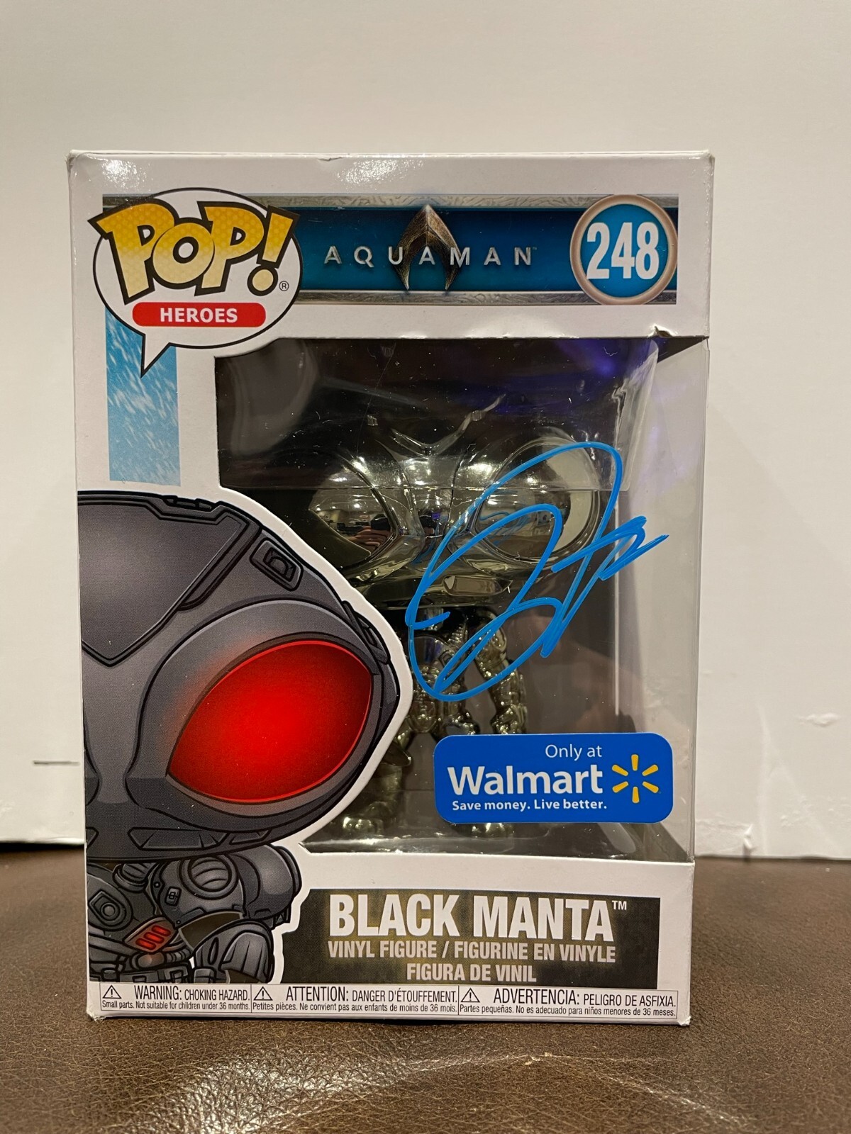 YAHYA ABDUL-MATEEN SIGNED BLACK MANTA FUNKO POP 248 WALMART AQUAMAN ...