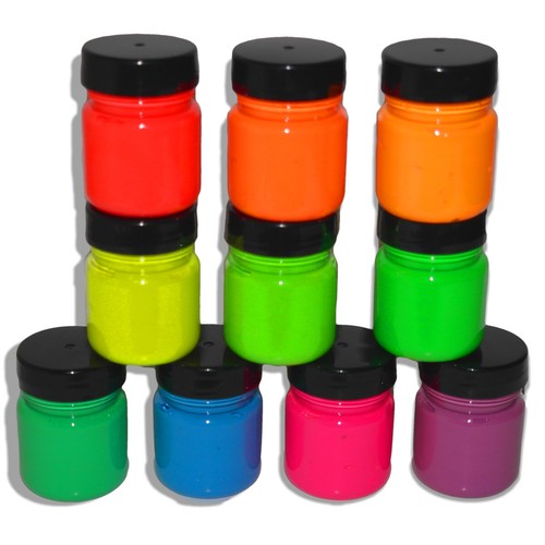 Fluorescent Fluo Fête Ultraviolet Lumière Noire UV Réactif Brillant Art ...