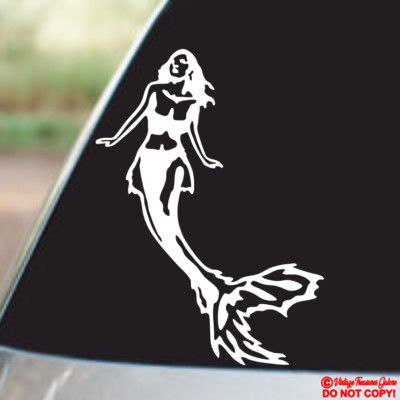 MERMAID Vinyl Decal Sticker Car Truck Boat Window Wall Bumper SEA OCEAN ...