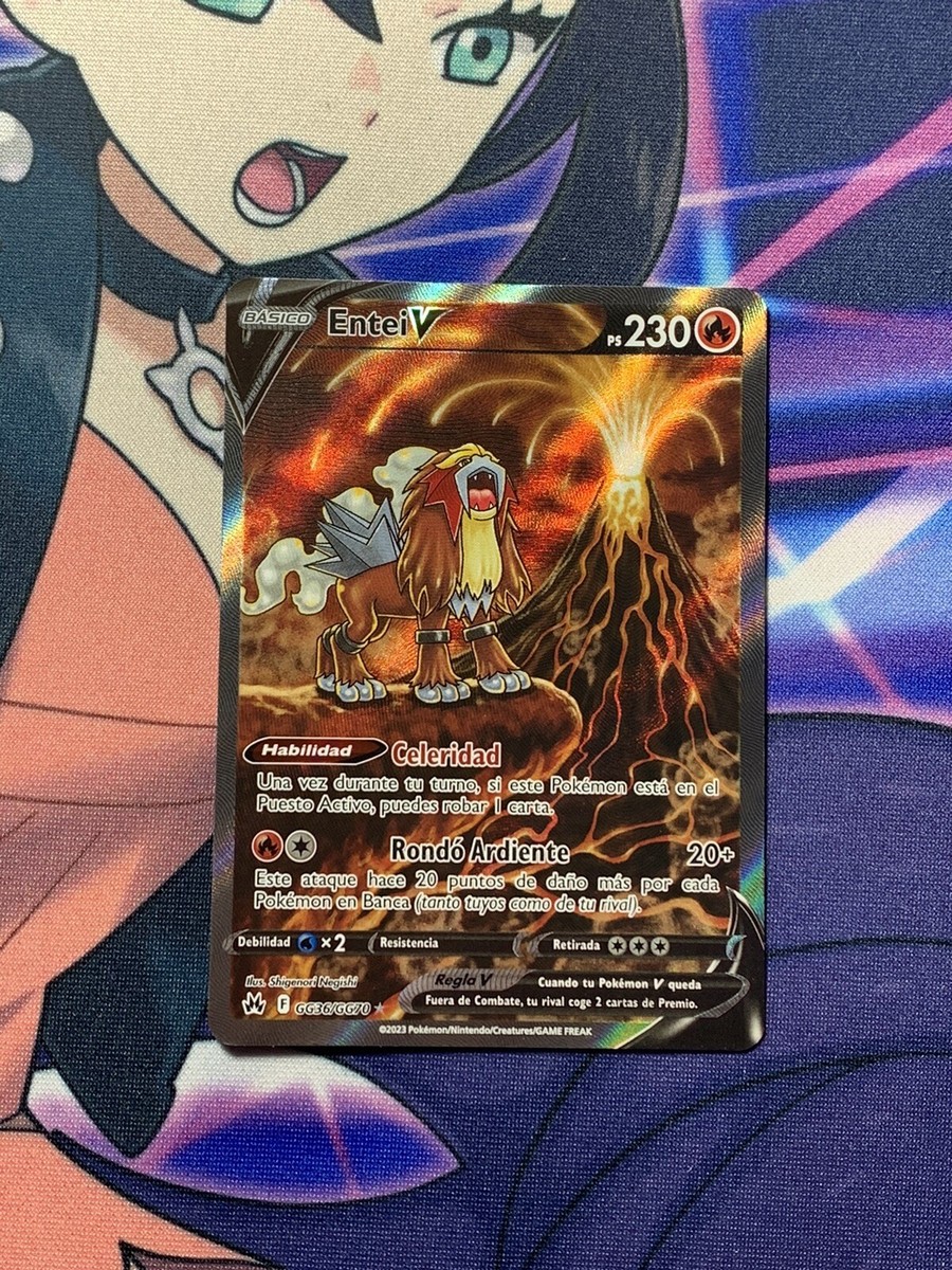 Cartas Pokemon Entei Carta Pokémon Entei Shiny Japonês Original