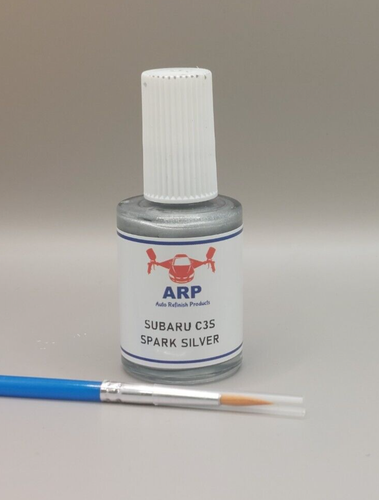 For Subaru Code C3S Spark Silver Auto Touch up Paint + Free Fine Tipped ...