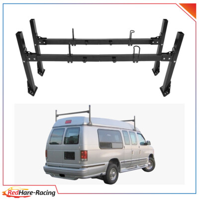 Universal Black van 2 Bar Ladder Roof Rack For Ford Econoline crossbars ...