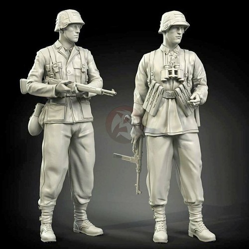 Panzer Art 1/35 German Waffen-SS Soldiers Normandy 1944 WWII (2 Figs ...