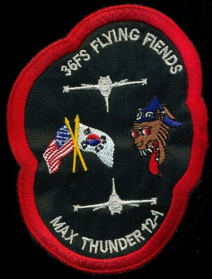 USAF 36th Fighter Squadron Flying Fiends MAX Thunder 12-1 Patch K-3 | eBay