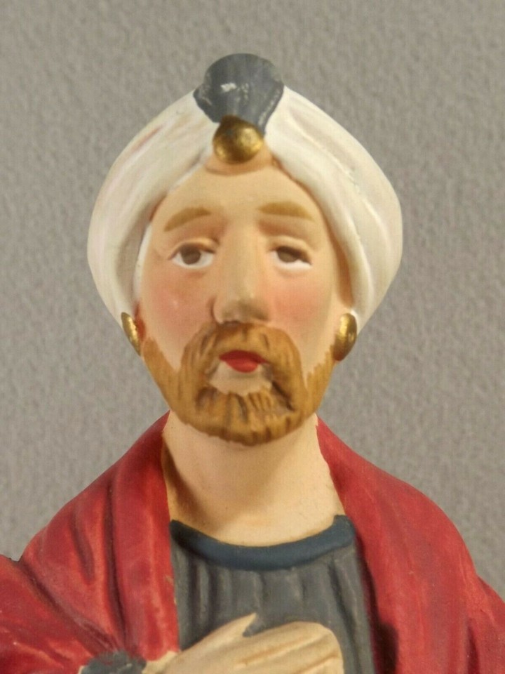Homco Nativity King Standing 5207 Red Coat 7.50 inches tall Sticker ...