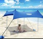 Umarooo Beach Tent 4 Aluminum Poles Pop Up Beach Sunshade with Carrying ...