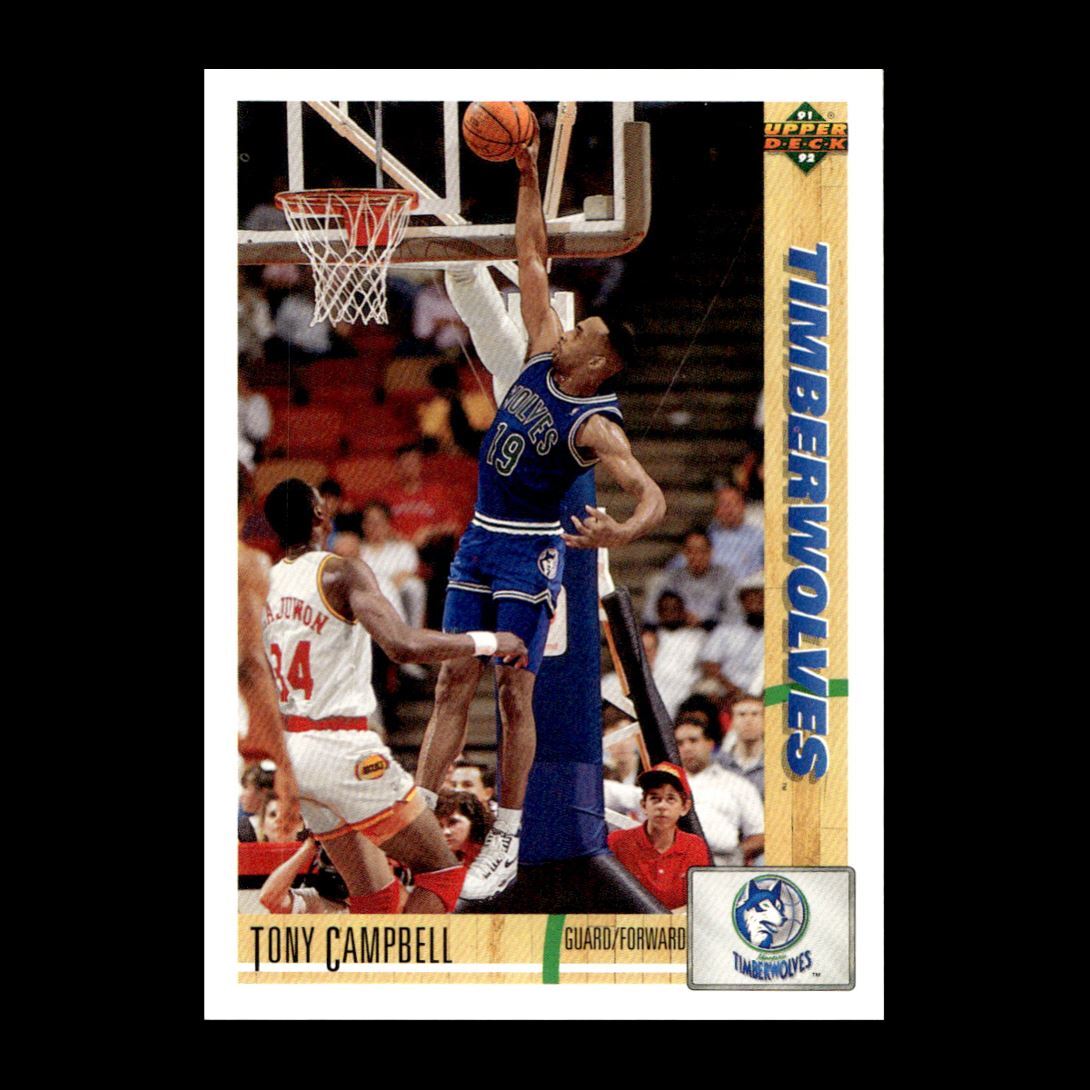 Tony Campbell 1991-92 Upper Deck Minnesota Timberwolves #326 R328V 53 | eBay