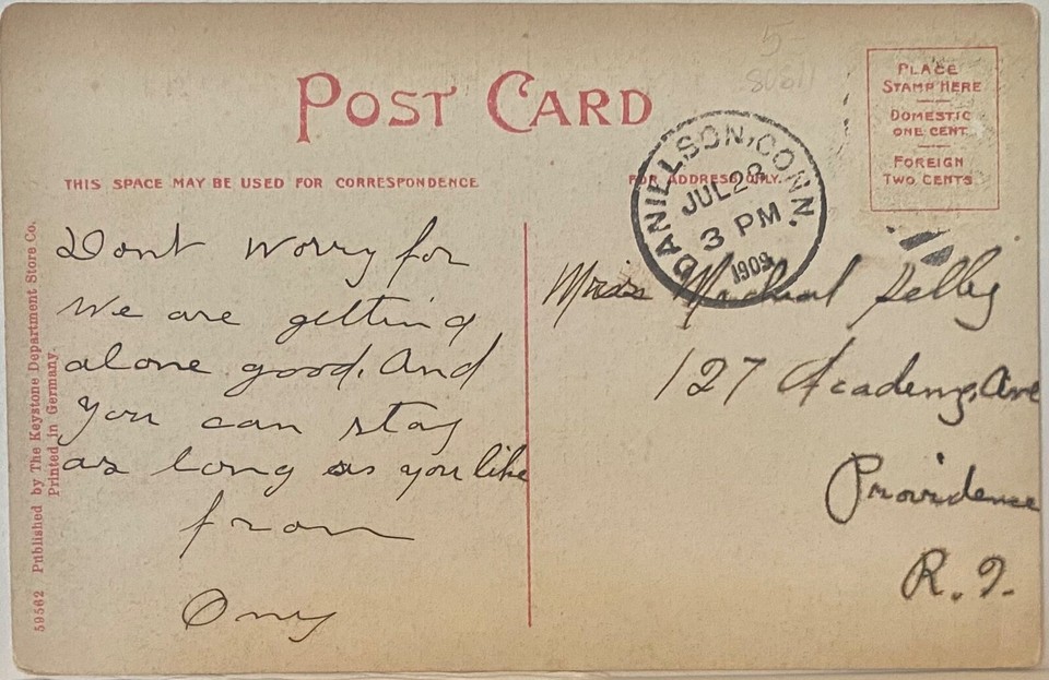 Danielson CT ~ Quinebaug Mills ~ Antique Postcard ~ Killingly Windham ...