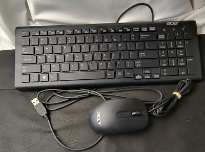 ACER SK-9626 USB Wired Keyboard With Acer Mouse Tested & Working | eBay