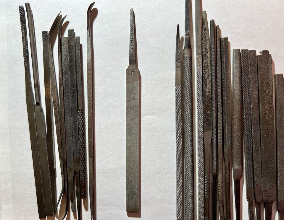 Lot of 30 Hand Files Needle Grobet, Heller, Nicholson, Falcon, Lenox ...