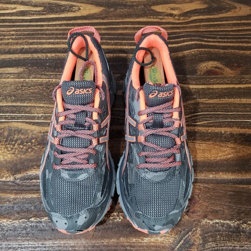 Asics Gel Scram 3 Womens Size 7 Running Shoes Gray Orange Camo T6K7N ...