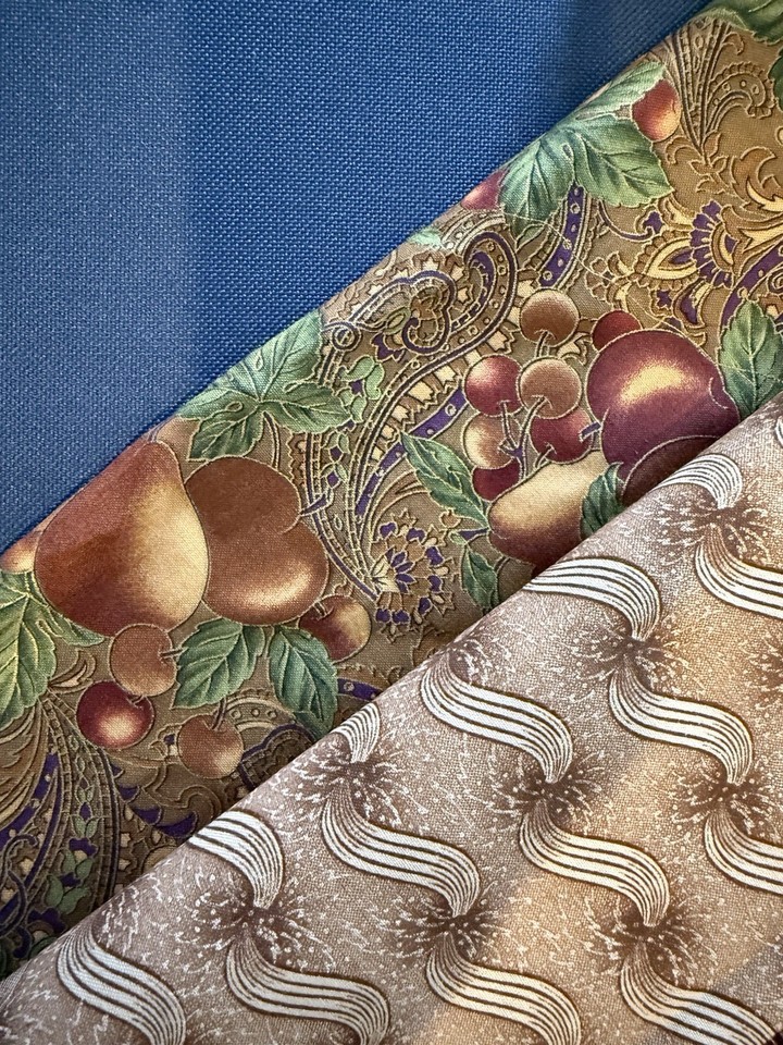 Cotton Quilt Fabric 7+ yards, 2 cuts - 12”(approx) LONG by 44” WOF Of ...