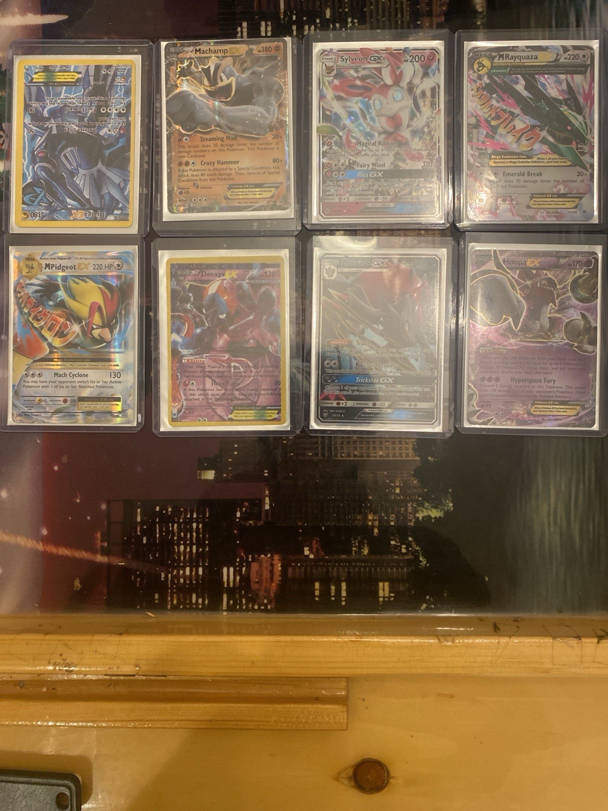 Pokemon EX GX Card Lot (8) Machamp Sylveon Rayquaza Hoopa Deoxys ...
