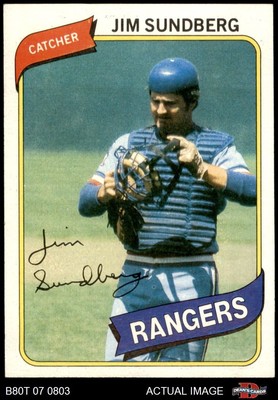 1980 Topps #530 Jim Sundberg Rangers DOUBLE-PRINT 7.5 - NM+ | eBay