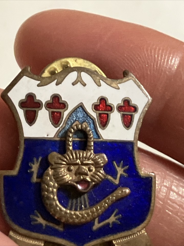 VTG RARE Post War US 15th INFANTRY REGIMENT CREST N.B.I.C.O Japan Lapel ...