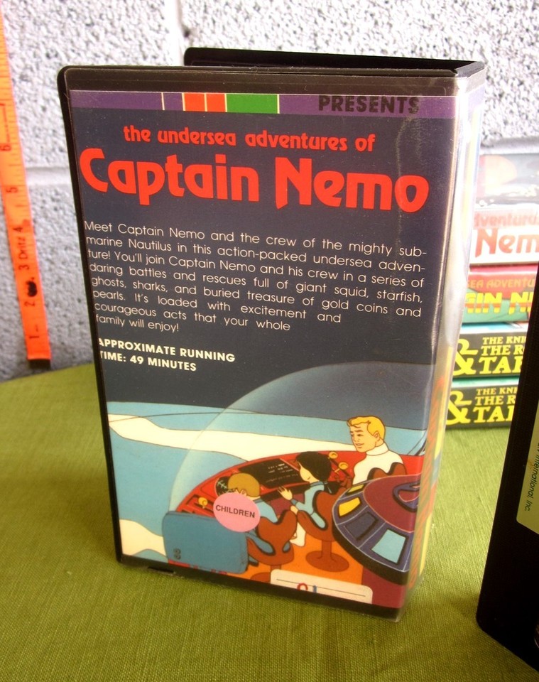 CAPTAIN NEMO Undersea Adventures #14 cartoon VHS Canada 1975 Captain ...