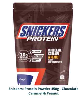 SNICKERS FLAVOUR PROTEIN POWDER WHEY SHAKE 450G | eBay UK
