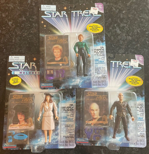 LOT OF 3 Star Trek CAPTAIN PICARD-BEVERLY CRUSHER-DR KATHERINE PULASKI ...