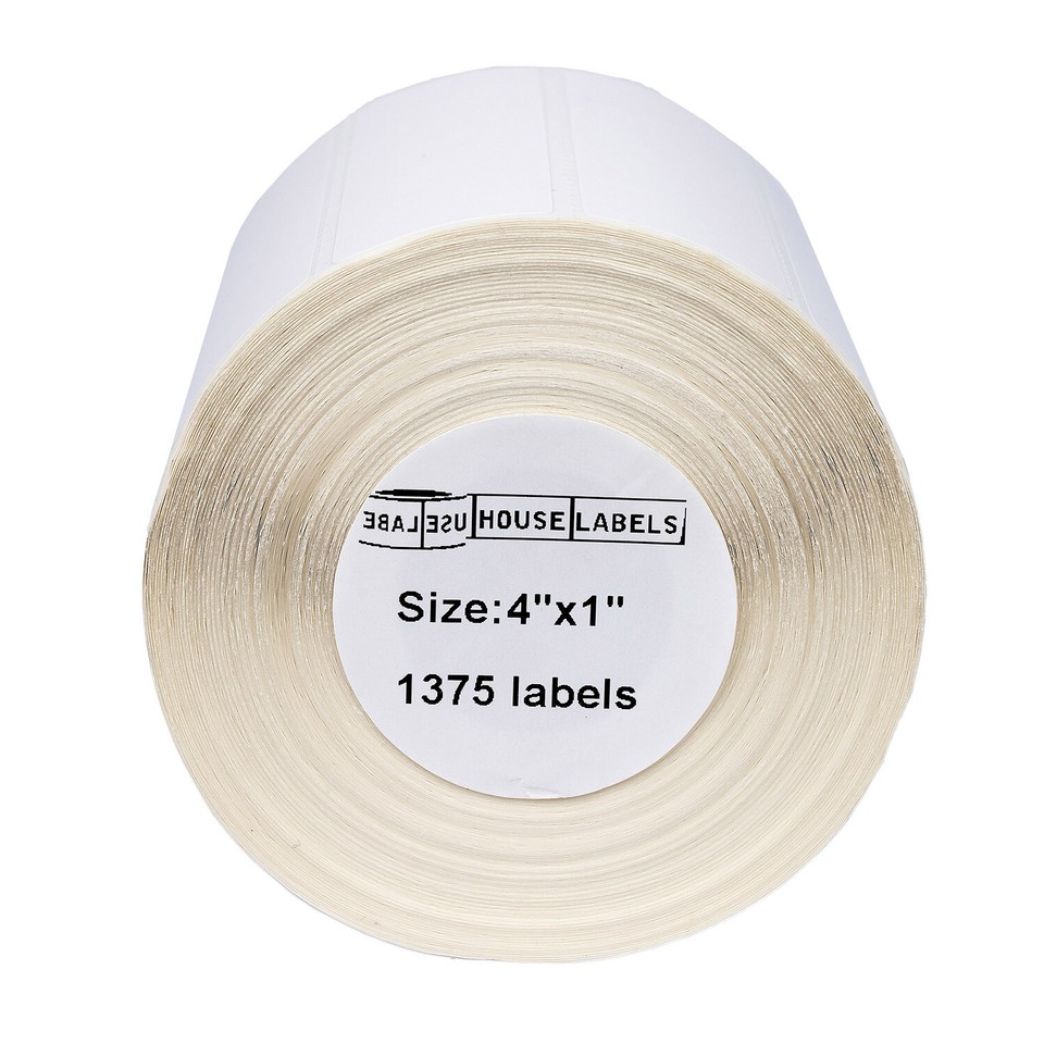 ZEBRA / ELTRON 4x1 (4" x 1") Direct Thermal Labels - (1) Roll of 1375 ...
