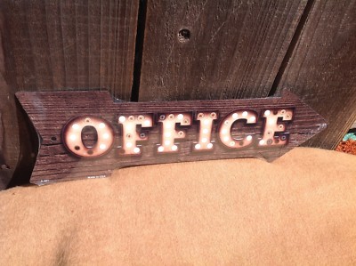 Office This Way To Arrow Sign Directional Novelty Metal 17" x 5" | eBay