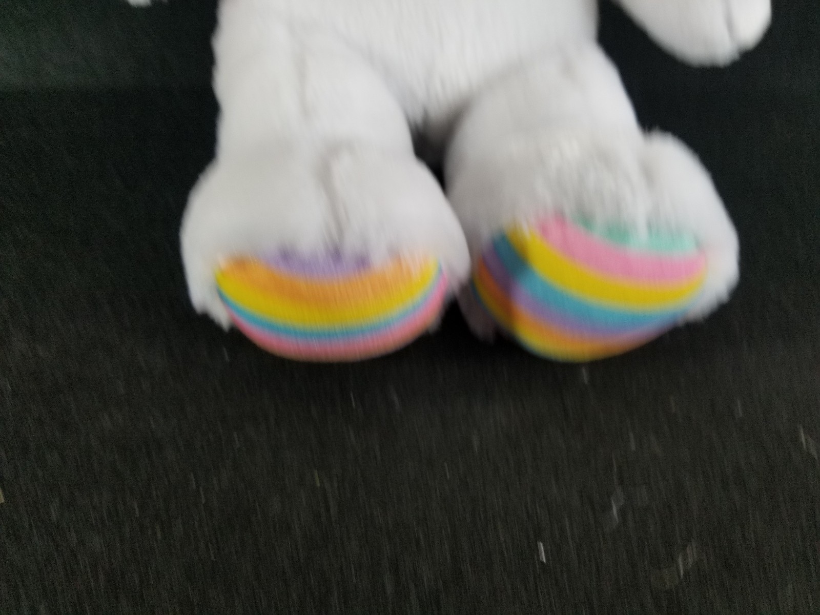 Build A Bear Workshop 16" Sweet Stripes Bunny Rabbit White Rainbow ears ...