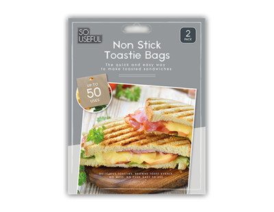 4 REUSABLE TOASTER BAGS Non Stick Toastie Toast Sandwich Pockets Bag ...