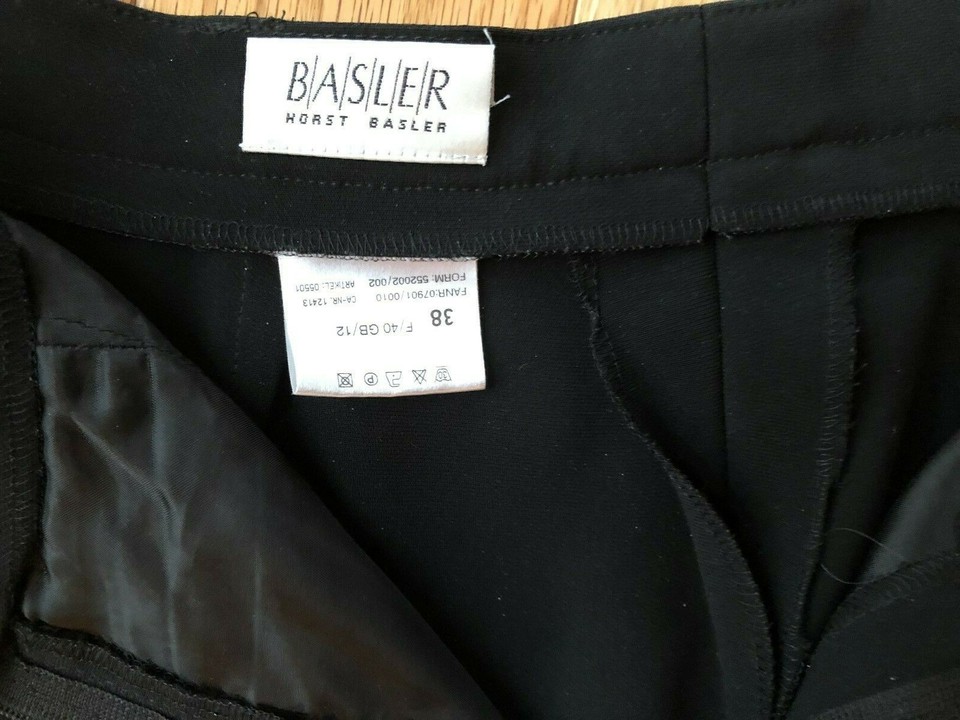 Basler Horst Basler Women's Black Flat Front Dressy Pants Size 38 S | eBay