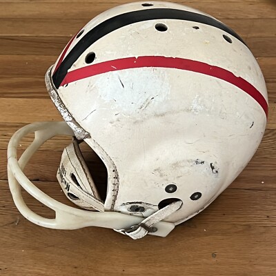 Vintage E60L MacGregor USA Model Leather Hard Shell Football Helmet ...