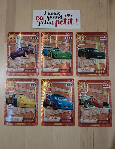 SR cars Flash McQueen lot 6 cartes de collection Disney 100 Pixar ...