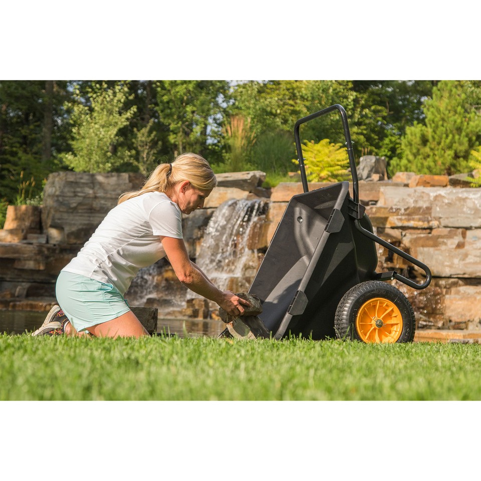 Polar Trailer 7 Cubic Foot Heavy Duty Utility Yard Garden Wheelbarrow ...