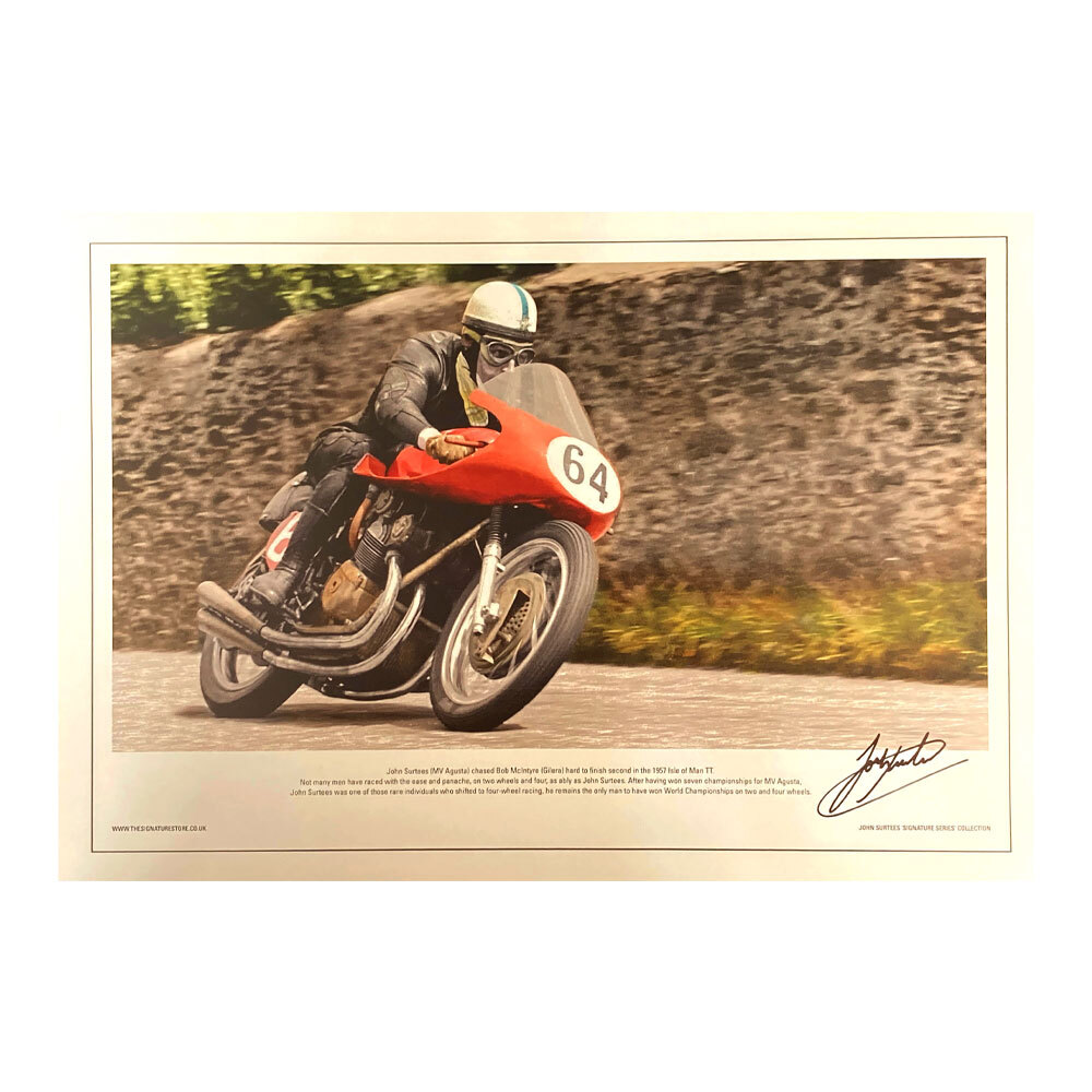 John Surtees MV Agusta TT 1957 lithograph signed John Surtees | eBay UK