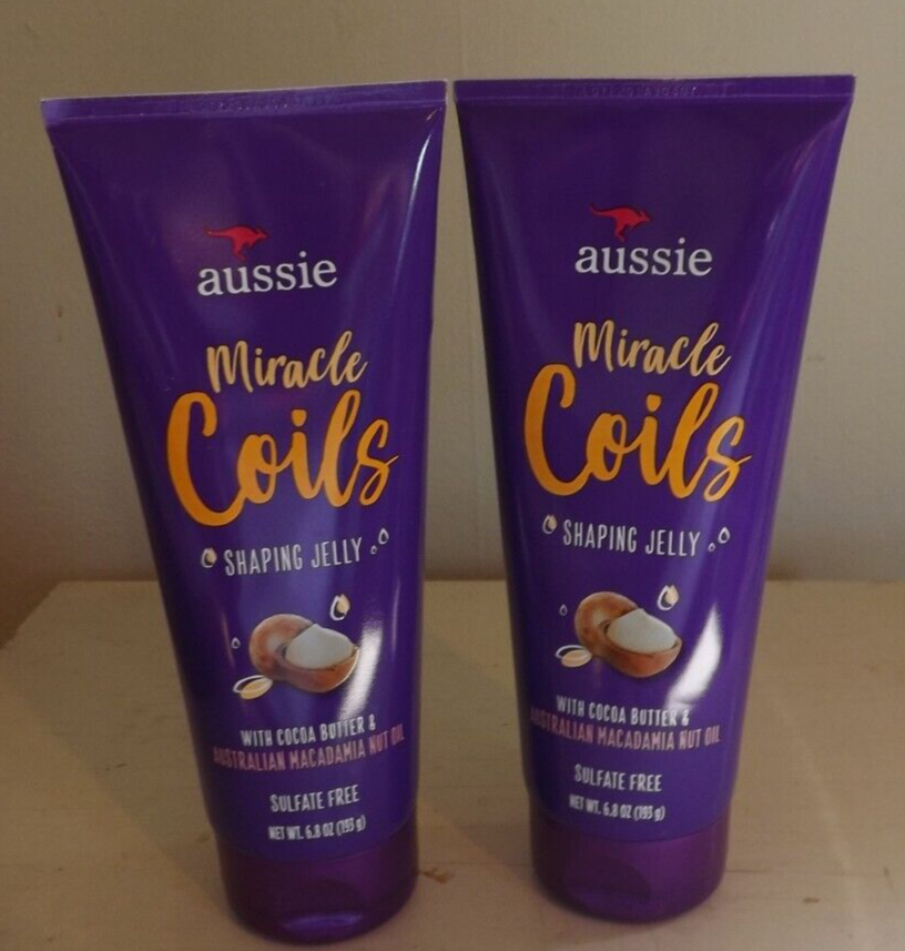 Lot Of 2 Aussie Miracle Coils Shaping Jelly W/ Cocoa Butter Sulfate ...