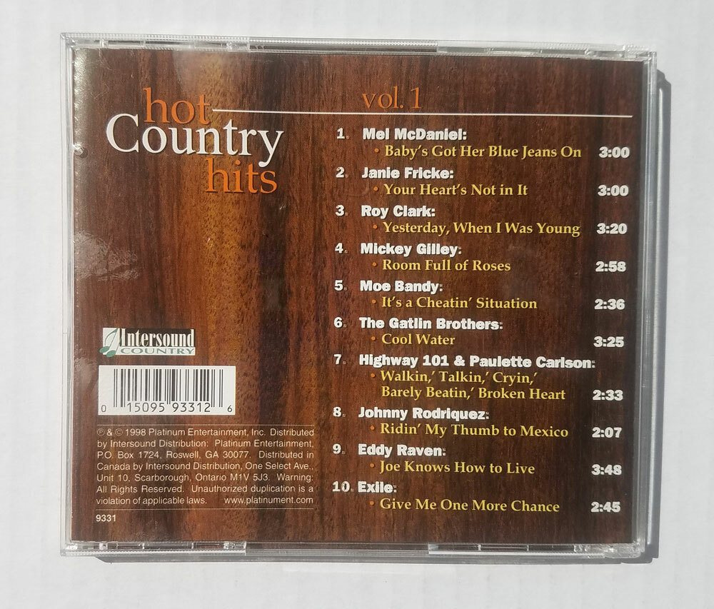 Hot Country Hits Vol.1 CD - Various Artists - Intersound Country | eBay