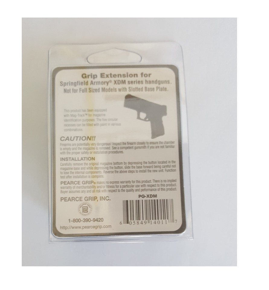 Pearce Grip PG-XDM for Springfield XDM Series pistols -Finger Extension ...