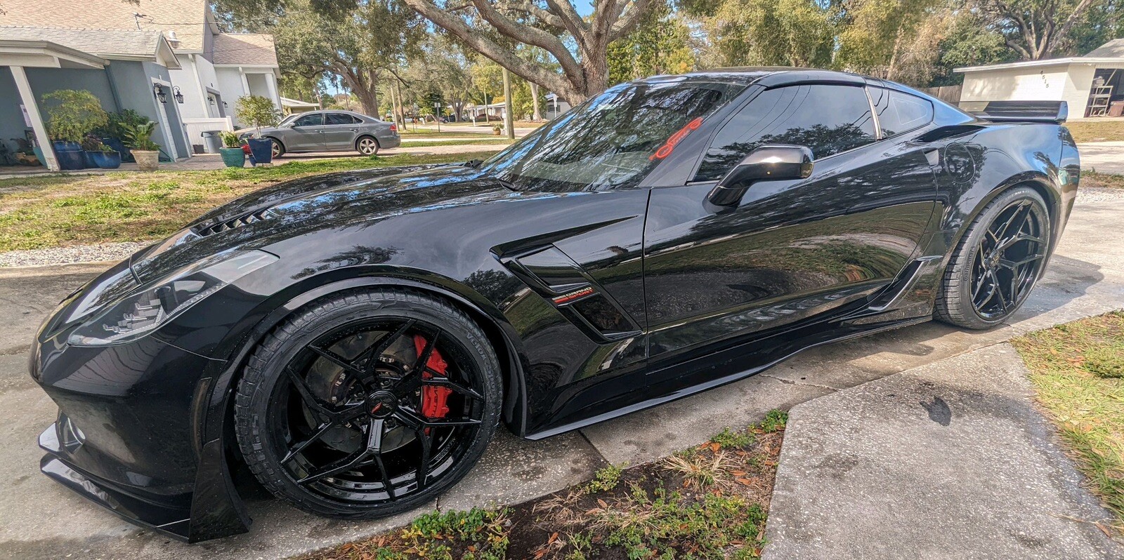 19" 20" ALT12 Forged Gloss Black wheels for C7 Corvette Z06 Grandsport ...