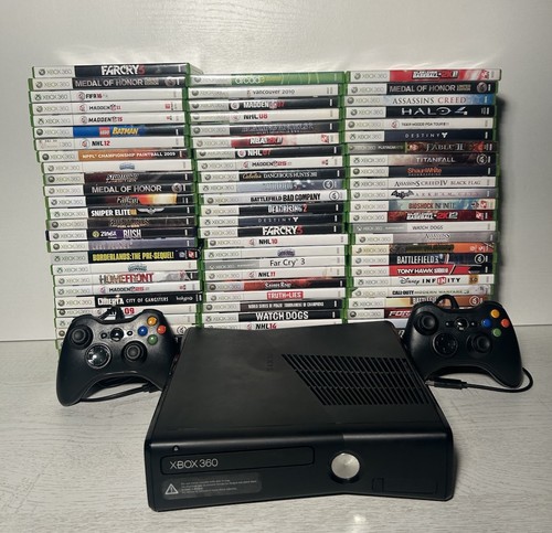 Xbox 360 Slim 4GB Console Bundle with 8 Games 2 Controllers MINT | eBay
