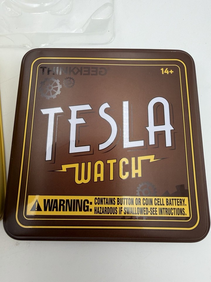 Rare ThinkGeek TESLA WATCH Steampunk Leather Band No Key - New in Box ...