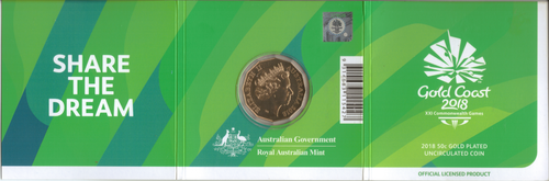 AUSTRALIA - GOLD COAST 2018 GOLD PLATED 50c UNCIRCULATED COIN | eBay ...