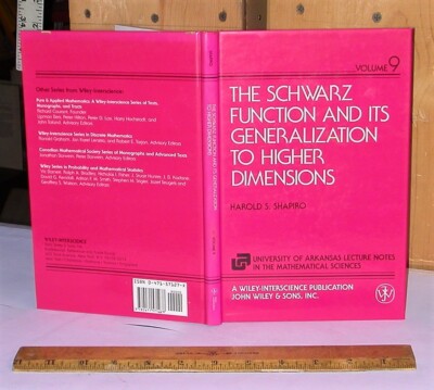 The Schwarz Function & Its Generalization to Higher Dimensions | eBay