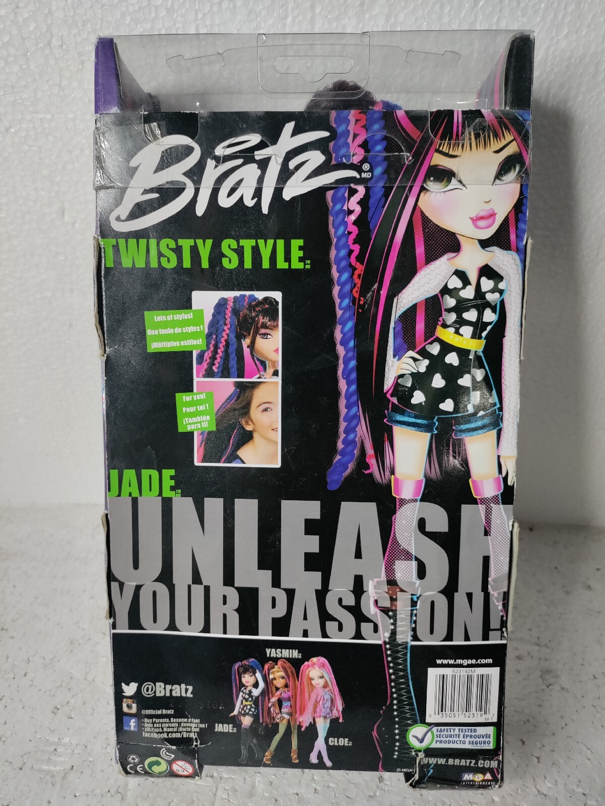 BRATZ TWISTY STYLE JADE DOLL 11.5 I'M TALL UNLEASH YOUR PASSION FASHION ...