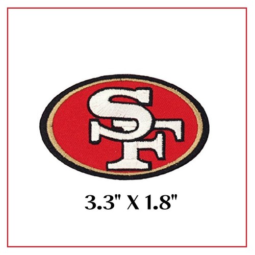 San Francisco 49ers Embroidered Iron On Patch, NFL Football Patch, Free ...